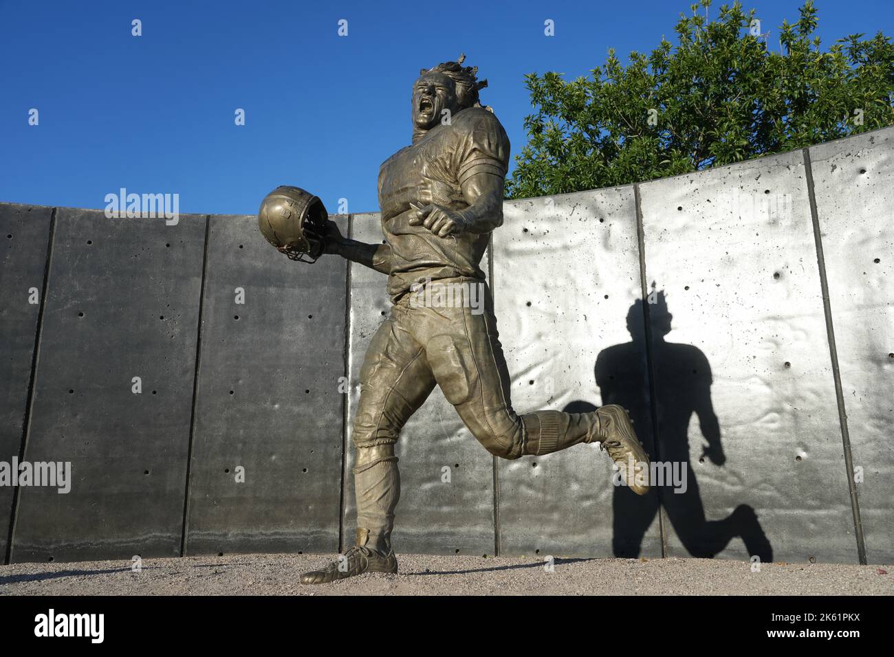 A general overall view of memorial statue of Arizona Cardinals ...
