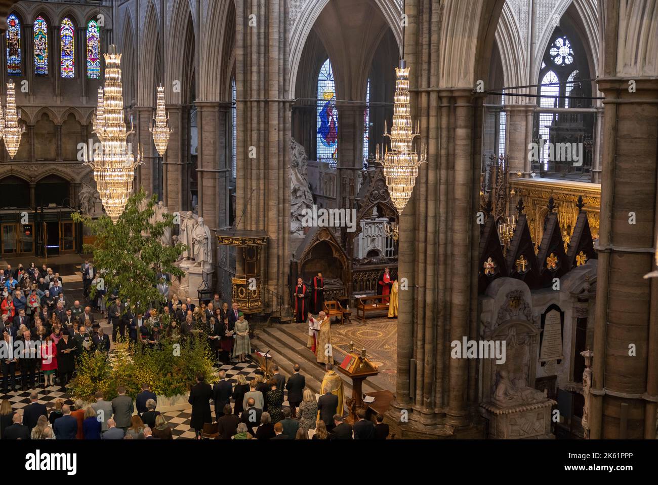 The Very Reverend Dr David Hoyle MBE blesses trees during a 'Trees For ...