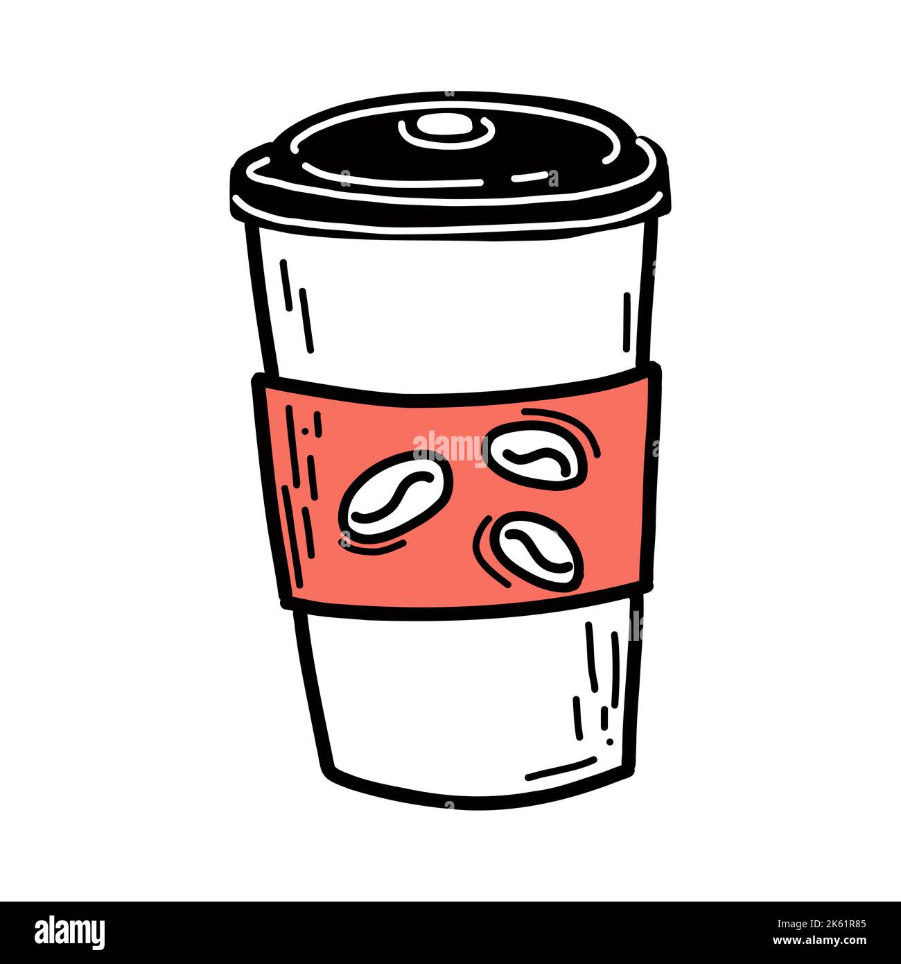 Doodle espresso coffee plastic Stock Vector Images - Alamy