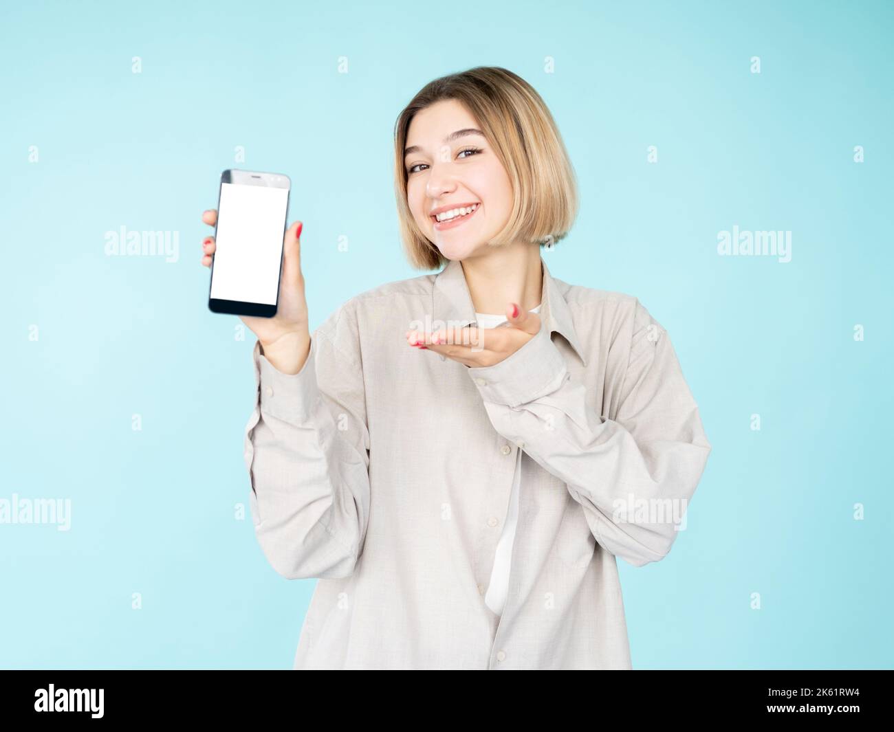 Mobile app woman hi-res stock photography and images - Alamy