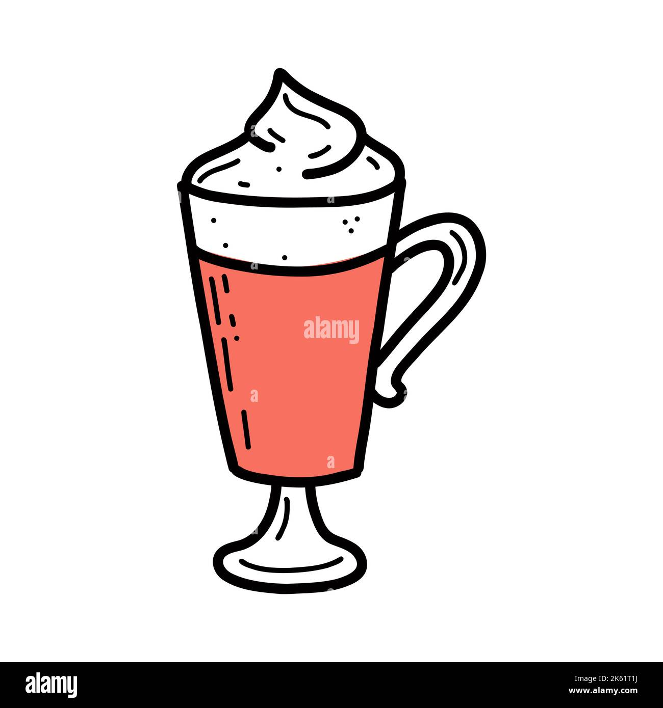 A cup of mocha with foam.Different types of coffee Stock Vector Image ...