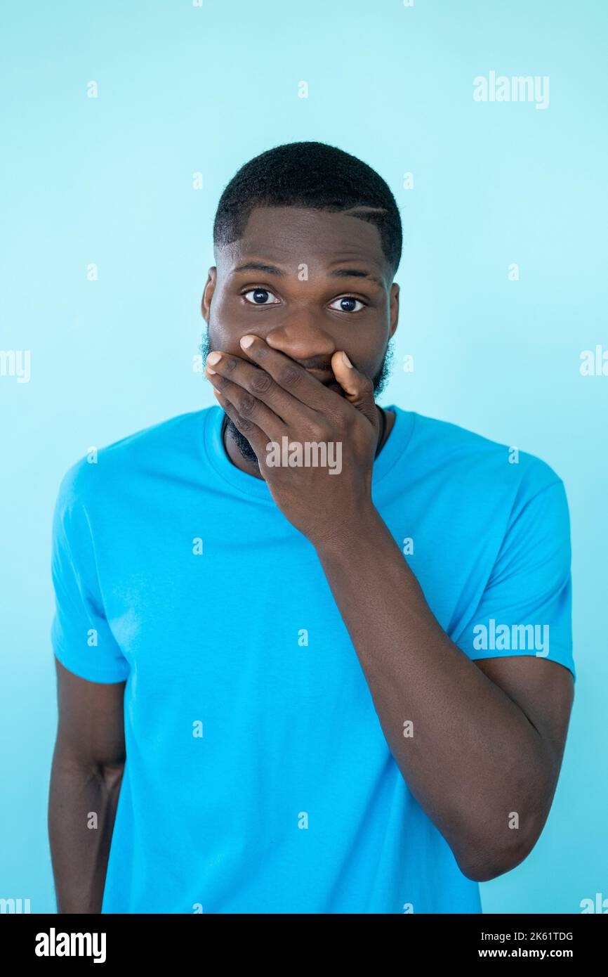 omg expression panic face worried man speechless Stock Photo - Alamy