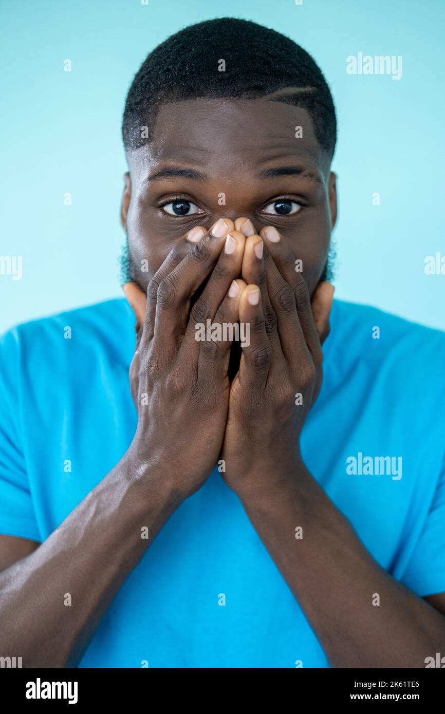 shocked man omg face surprise speechless emotion Stock Photo - Alamy