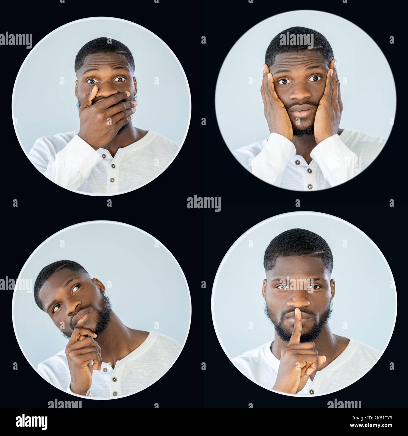 Facial expression man collage hi-res stock photography and images - Alamy