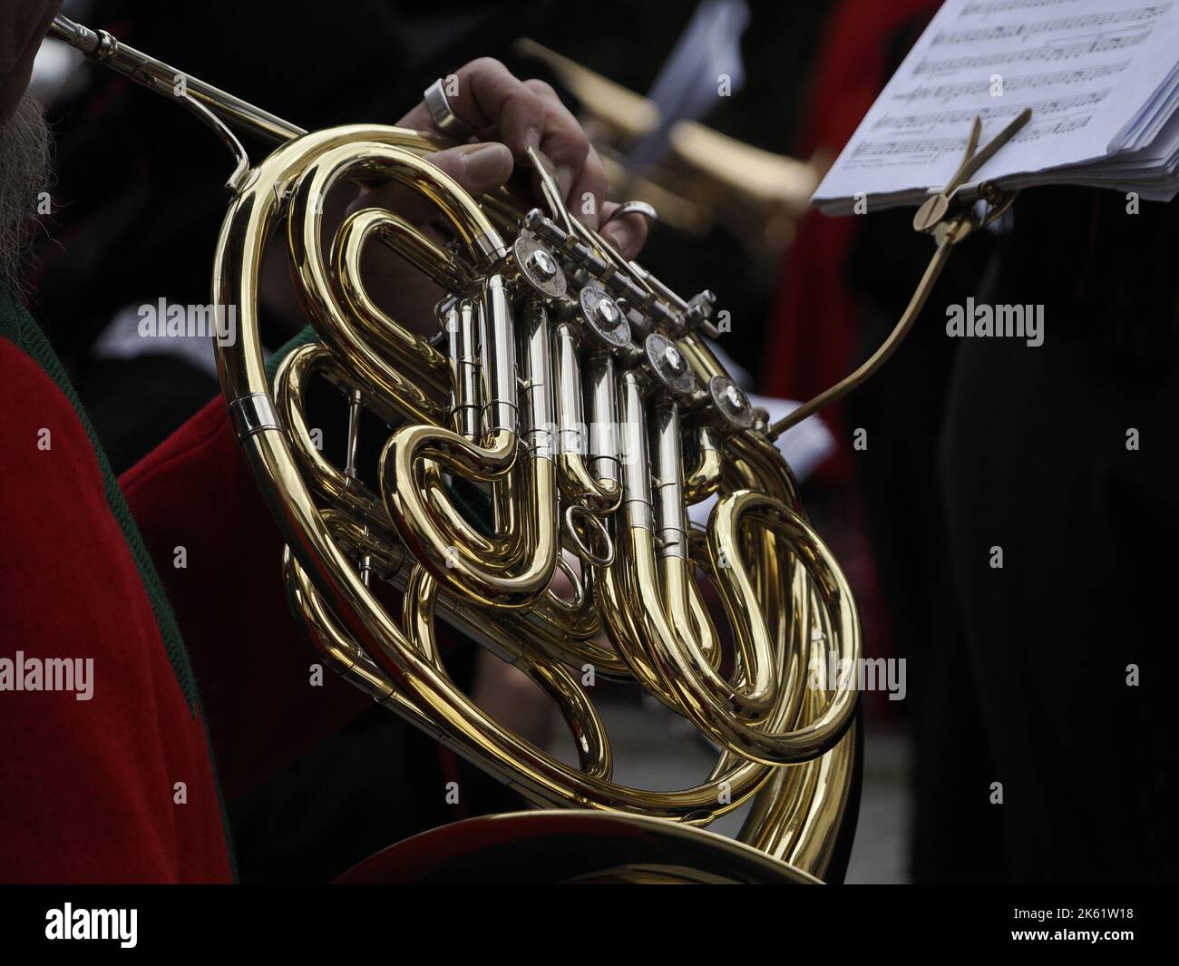 hands playing french horn detail Stock Photo - Alamy