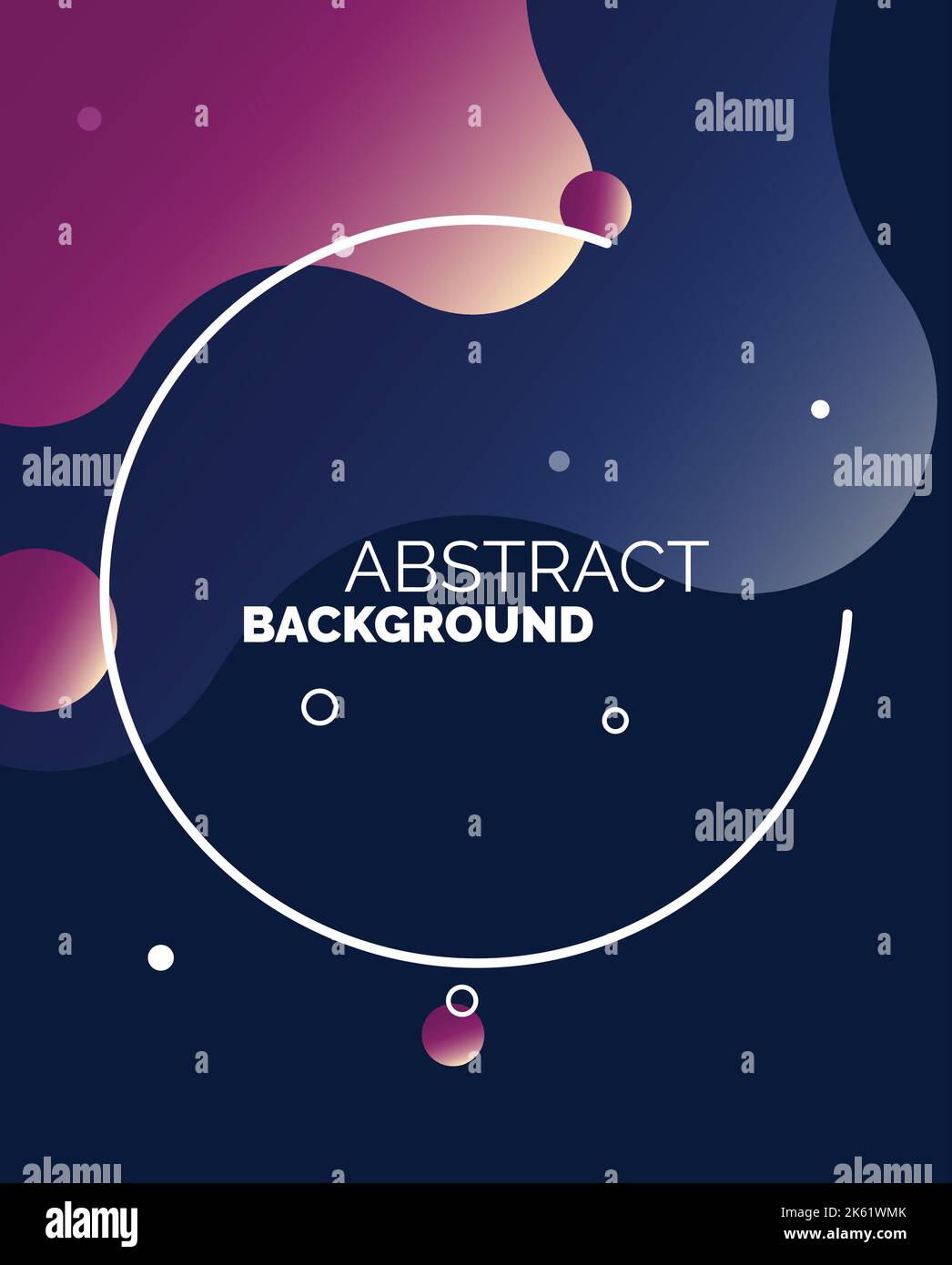Gradient Abstract Shapes Cover Collection Vector Illustration Stock
