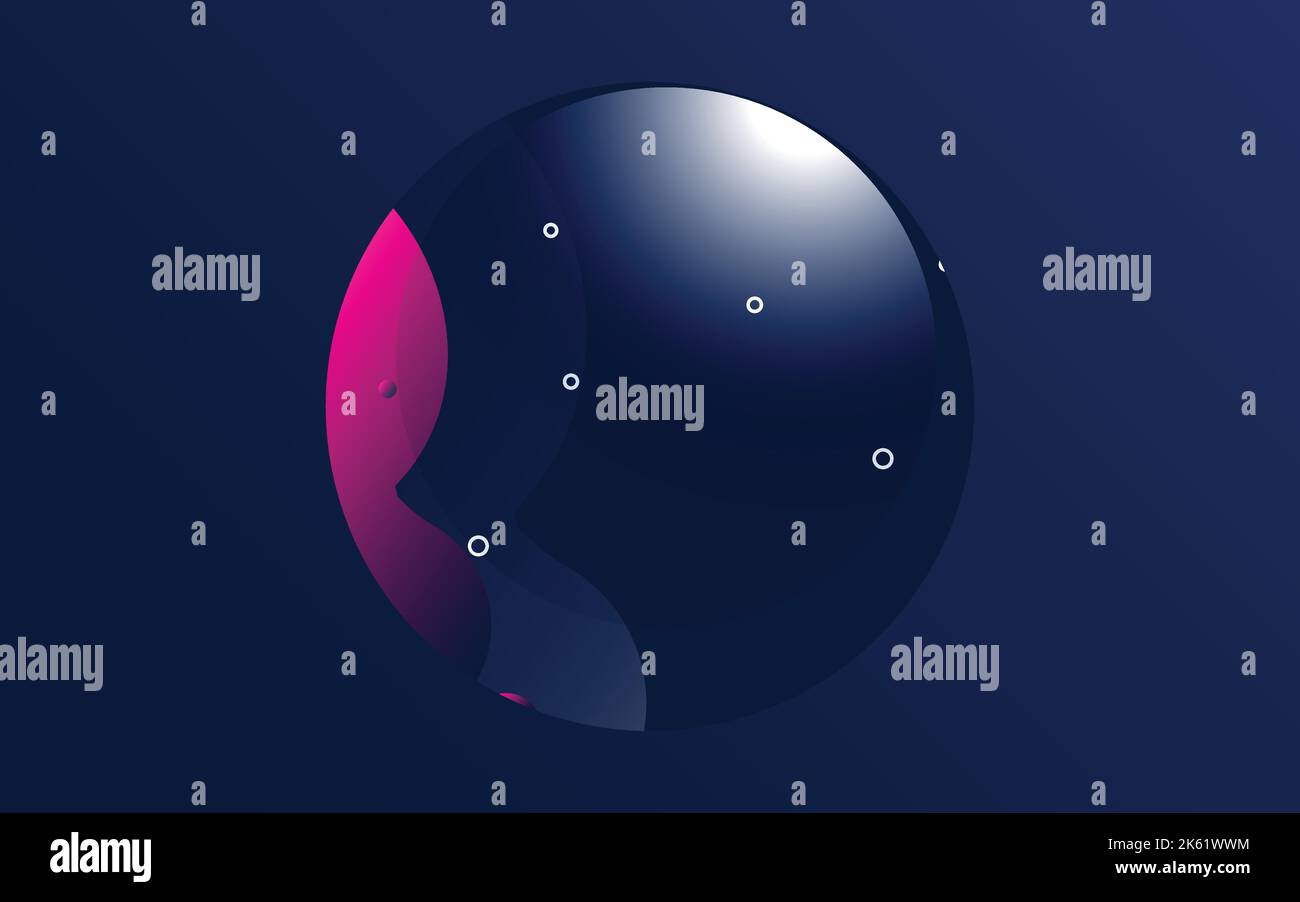 Abstract Circle Liquid shapes. Globe blobs with gradient color. stain ...