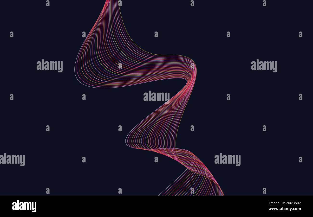 Abstract Red wavy Lines background Vector Illustration Stock Vector ...