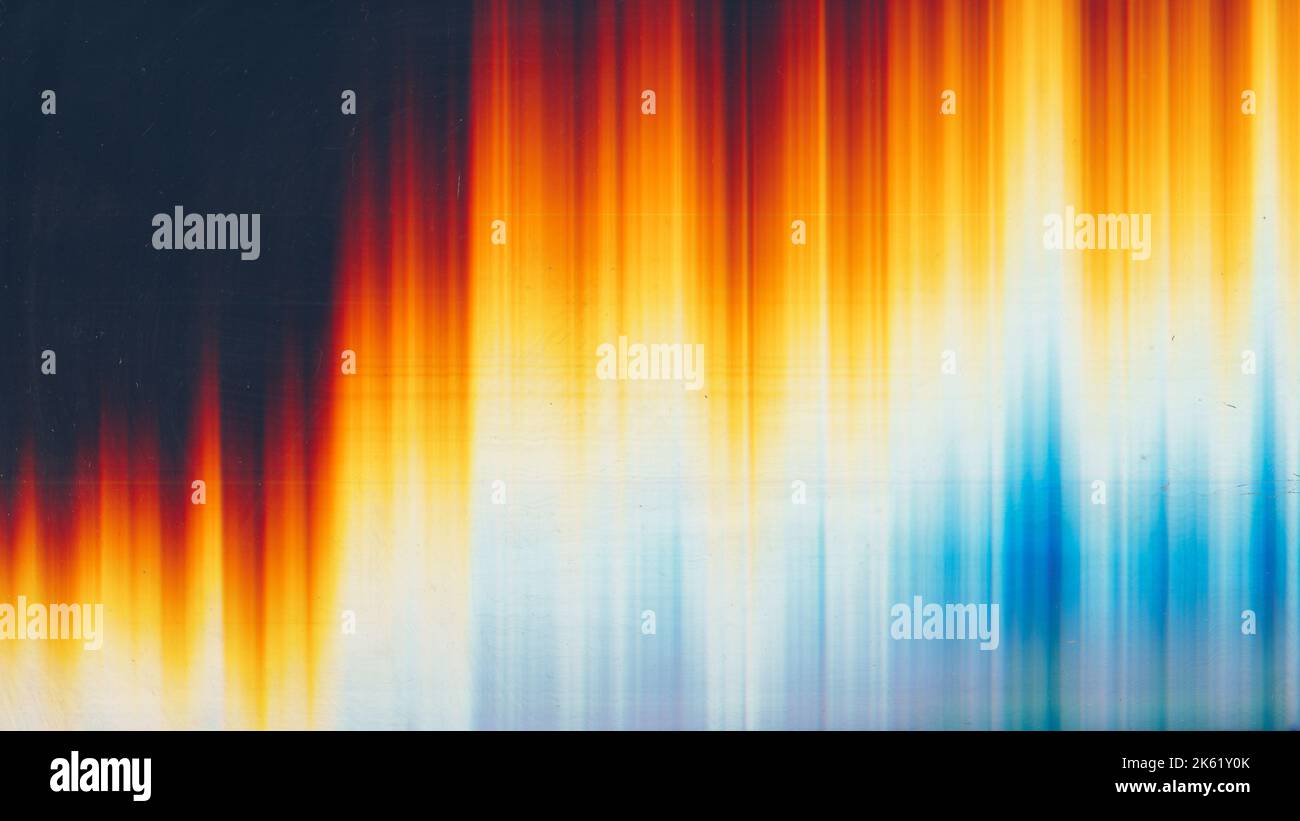 light flare old film rainbow glow dust scratches Stock Photo - Alamy