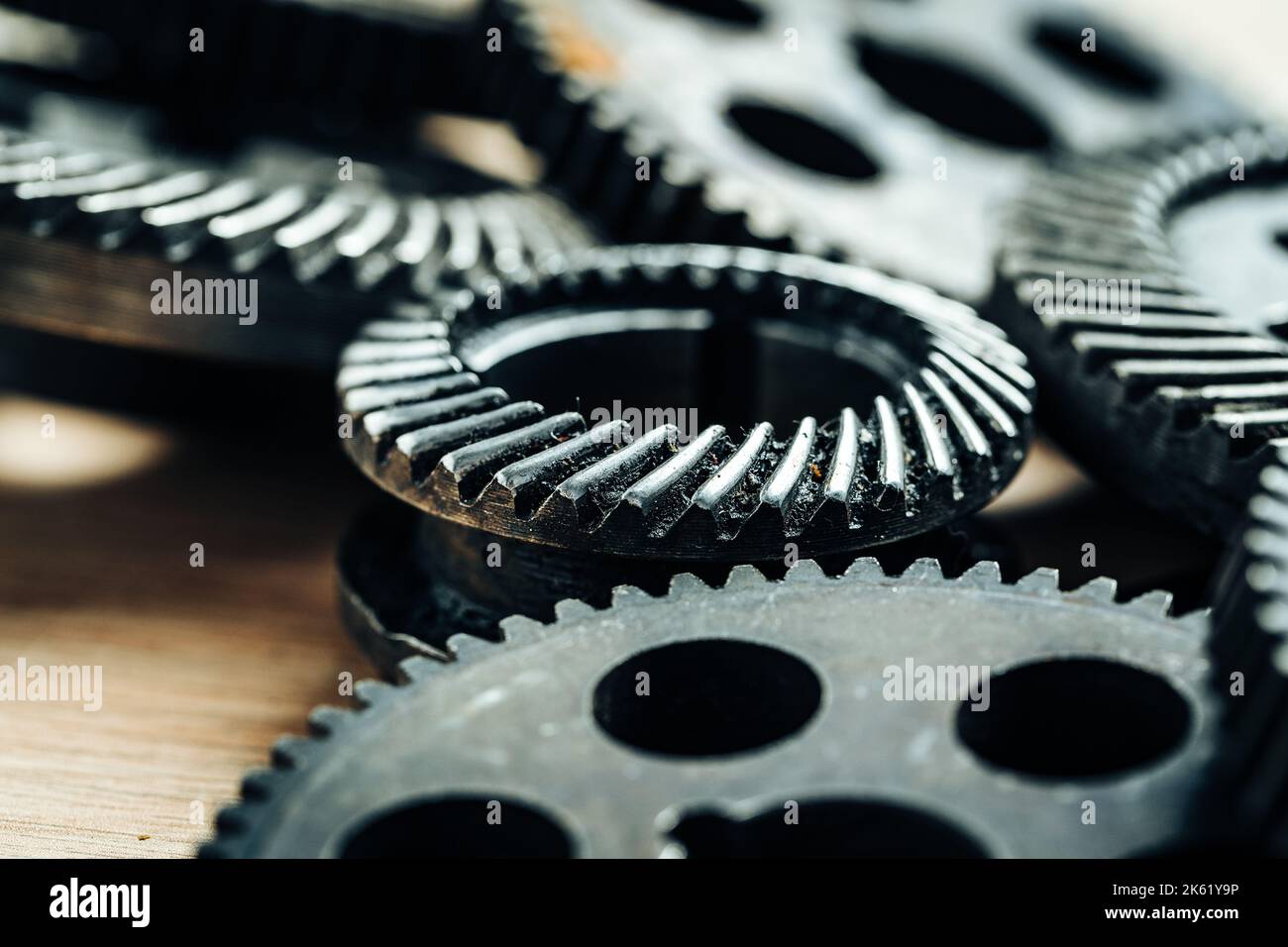 Gears from an old industrial machine Stock Photo - Alamy