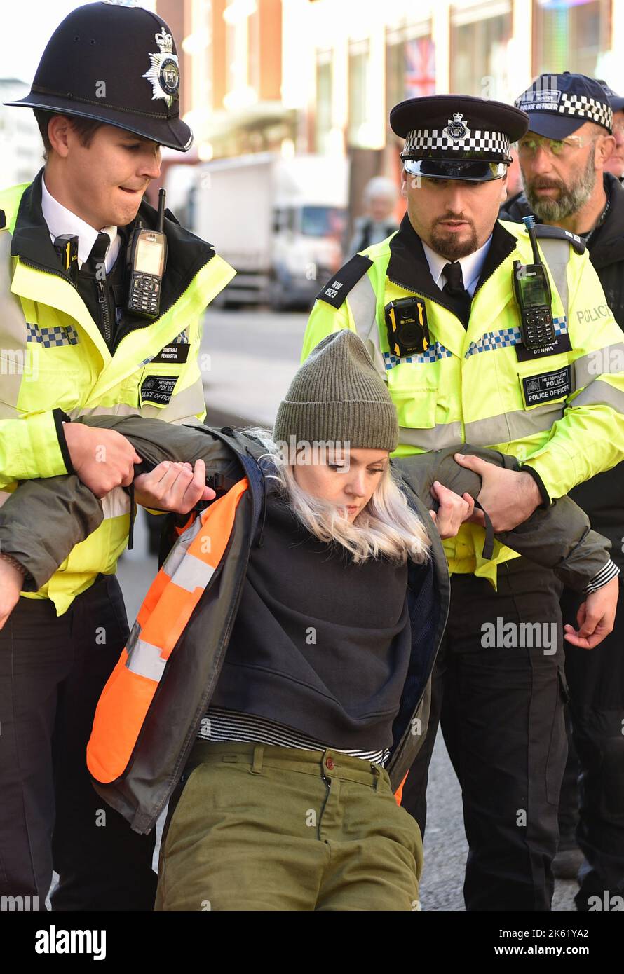 London, England, UK. 11th Oct, 2022. Activist has been arrested at the ...