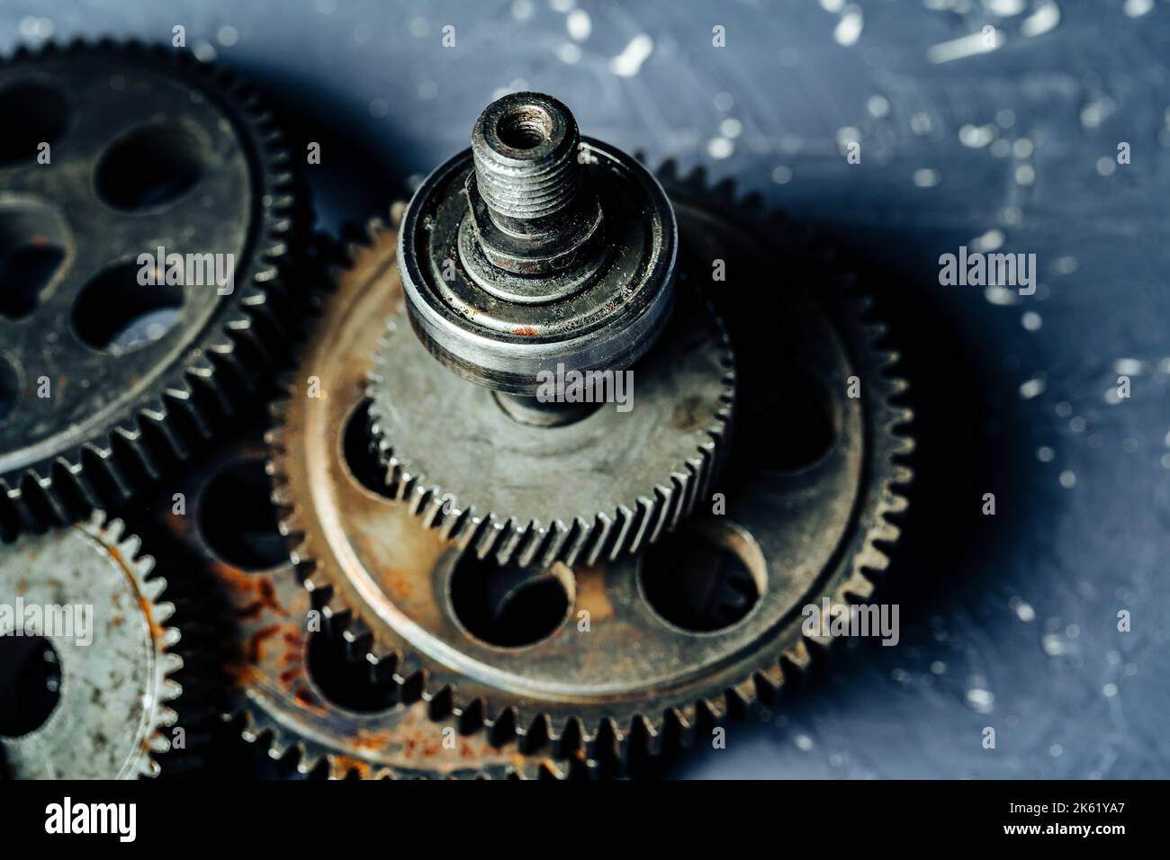 Gears from an old industrial machine Stock Photo - Alamy