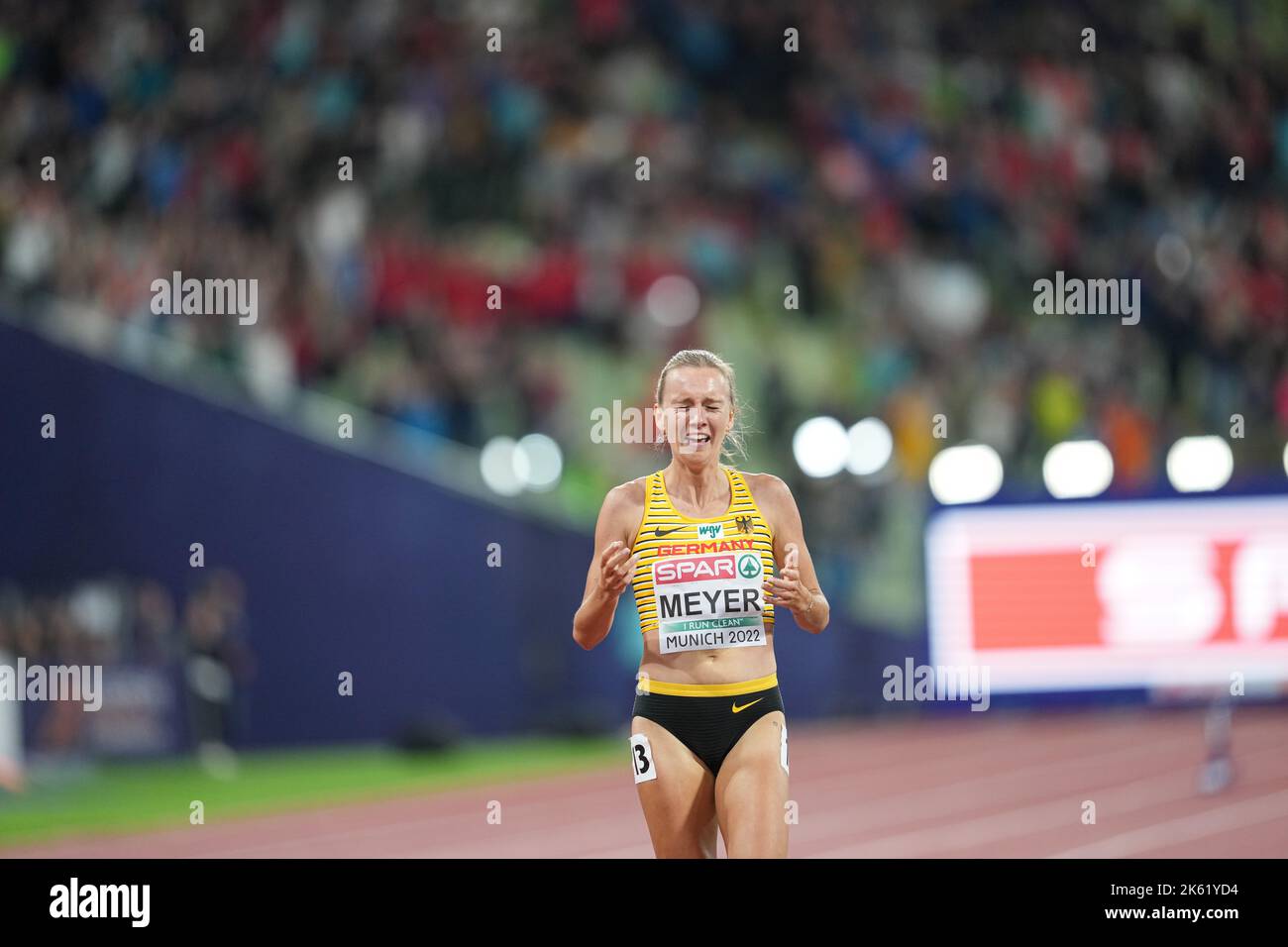 Lea Meyer participating in the 3000m steeplechase of the European ...