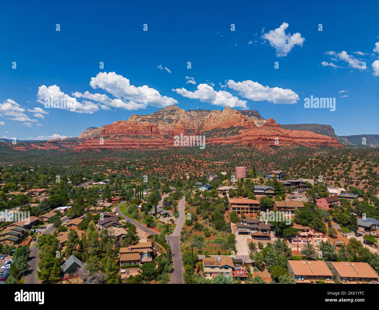 Wide aerial view of Sedona, Arizona Stock Photo - Alamy