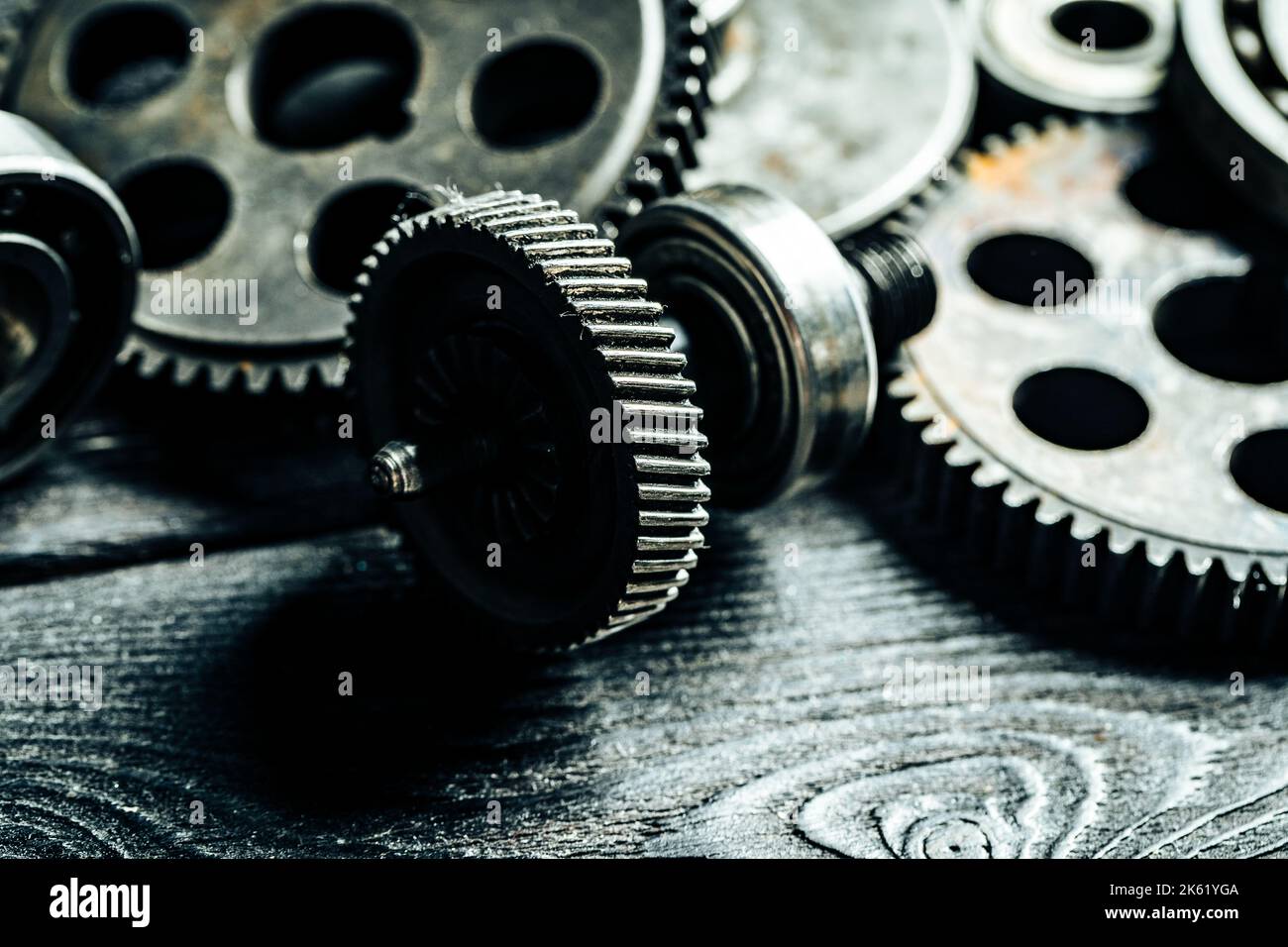 Gears from an old industrial machine Stock Photo - Alamy
