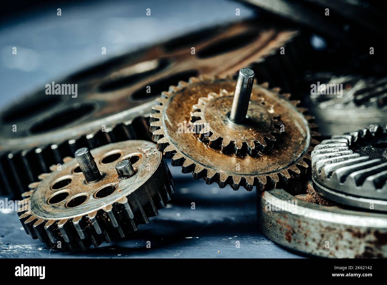 Gears from an old industrial machine Stock Photo - Alamy
