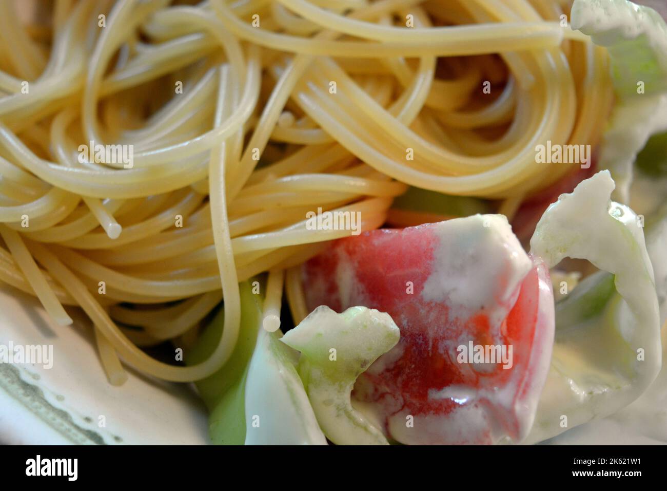 Food preparation, Italian spaghetti made from durum wheat and fresh ...