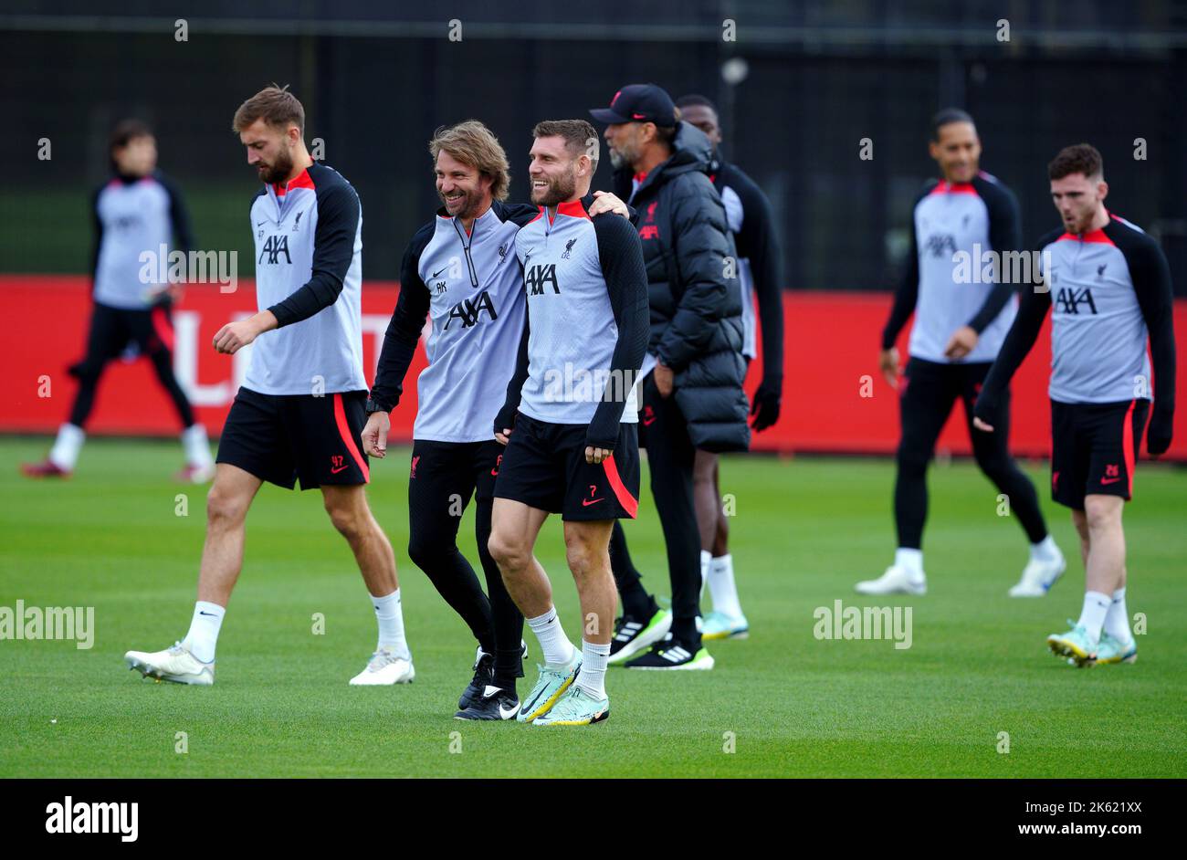 Liverpool's James Milner with Andreas Kornmayer - Head of Fitness and ...