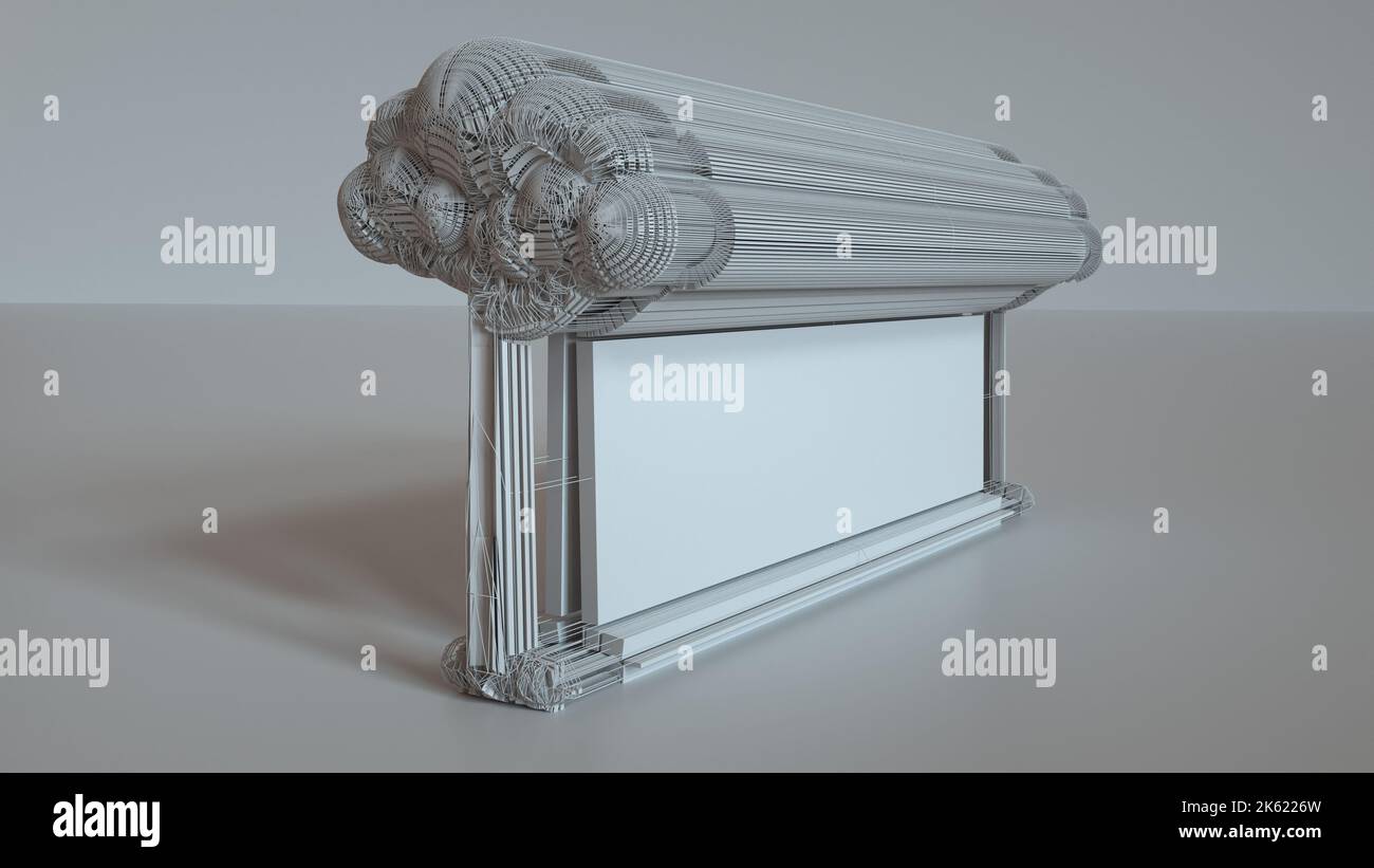3D Illustration of a building based on the diagram of a tree. View the ...
