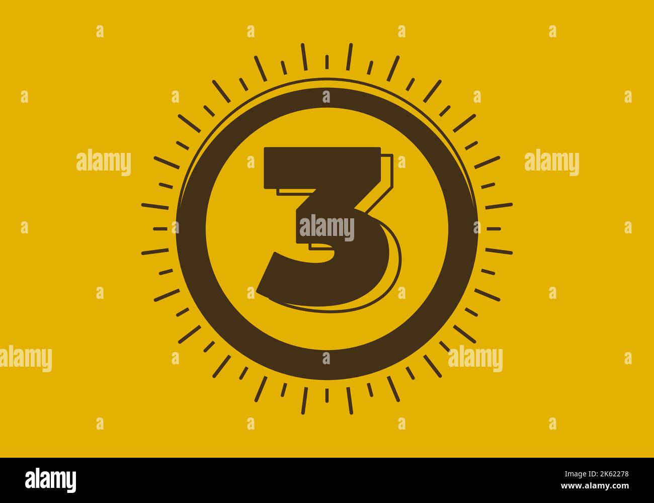 Old number three Stock Vector Images - Alamy