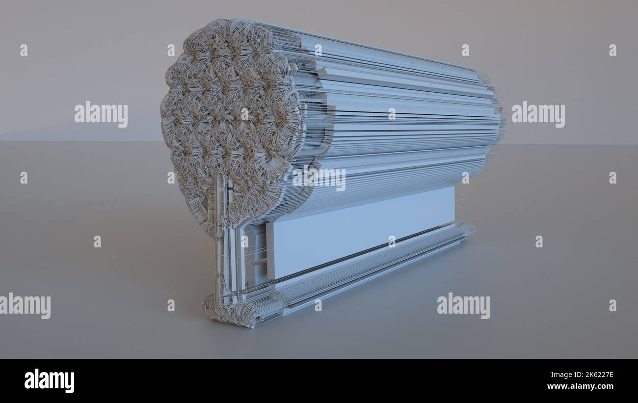 3D Illustration of a building based on the diagram of a tree. View the ...