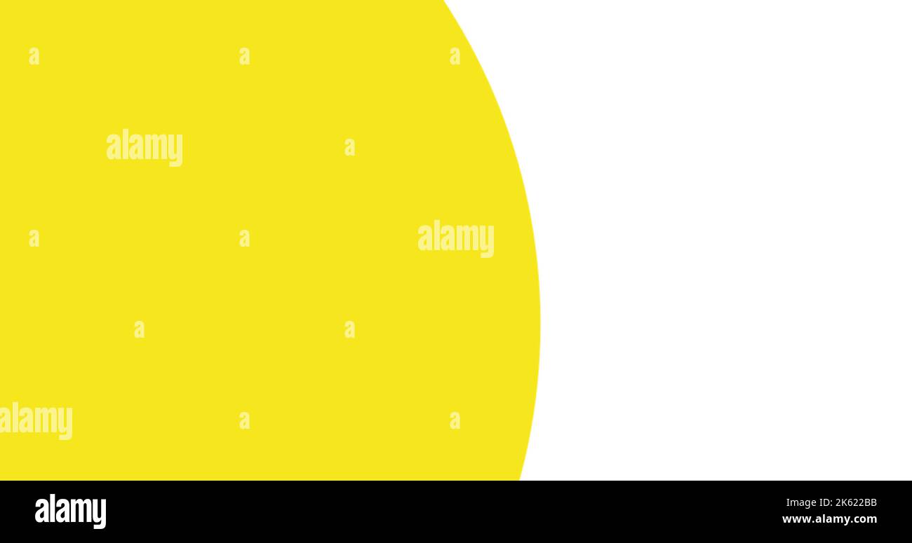 Illustration of yellow cropped circle against white background, copy ...