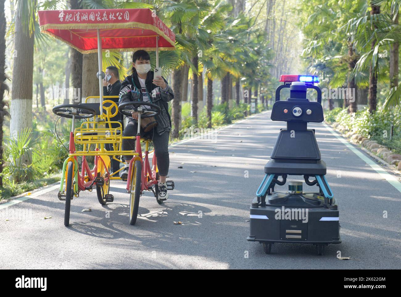 Hefei, China's Anhui Province. 11th Oct, 2022. A tourist takes photos ...