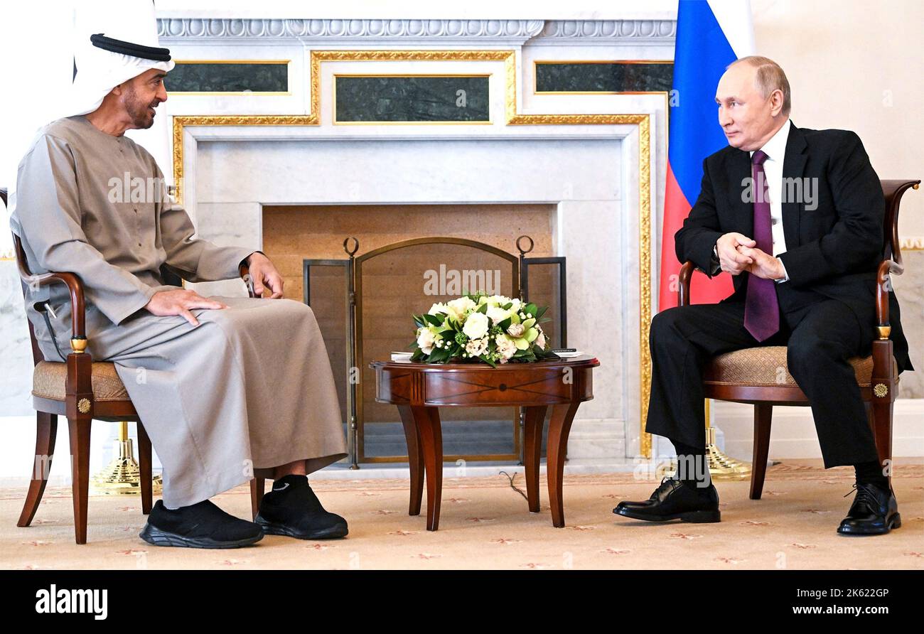 Saint Petersburg, Russia. 11th Oct, 2022. Russian President Vladimir ...