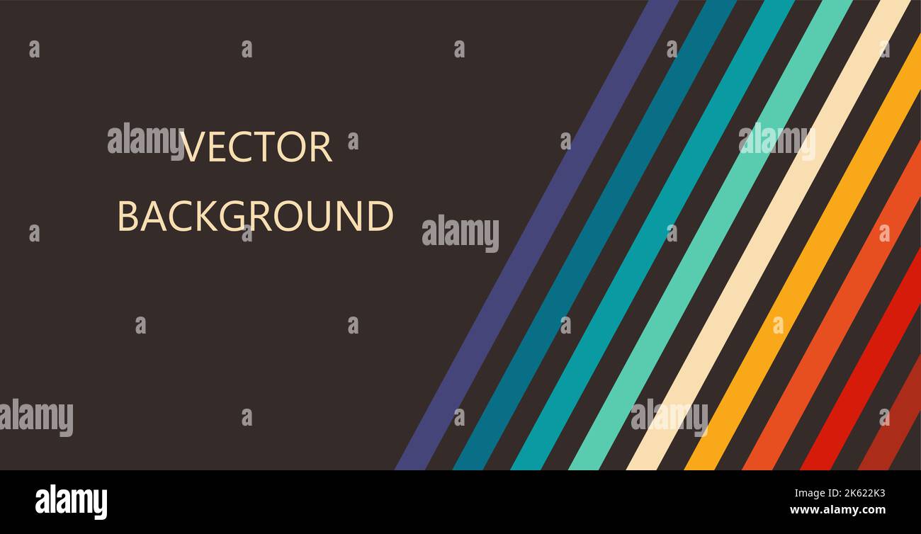 Retro colors stripes background. Vector illustration Stock Vector Image ...