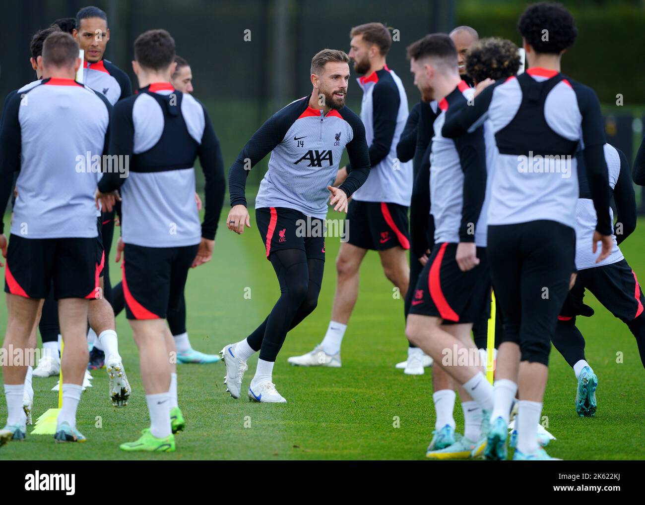 Liverpool's Jordan Henderson during a training session at the AXA ...