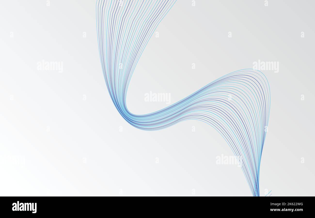 Abstract Blue wavy Lines background Vector Illustration Stock Vector ...