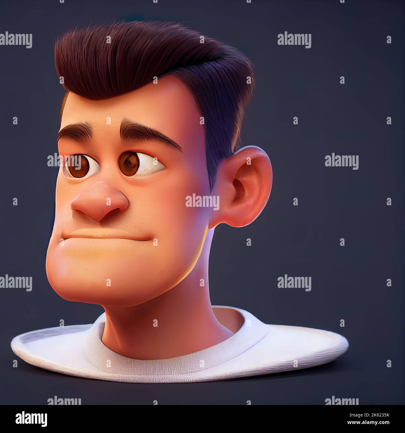 Happy man face cartoon hi-res stock photography and images - Alamy