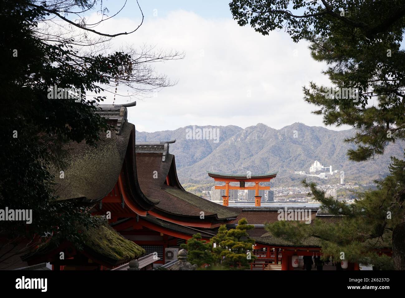 A scenic view of Itsukushima Shrine in Hatsukaichi, Japan Stock Photo - Alamy