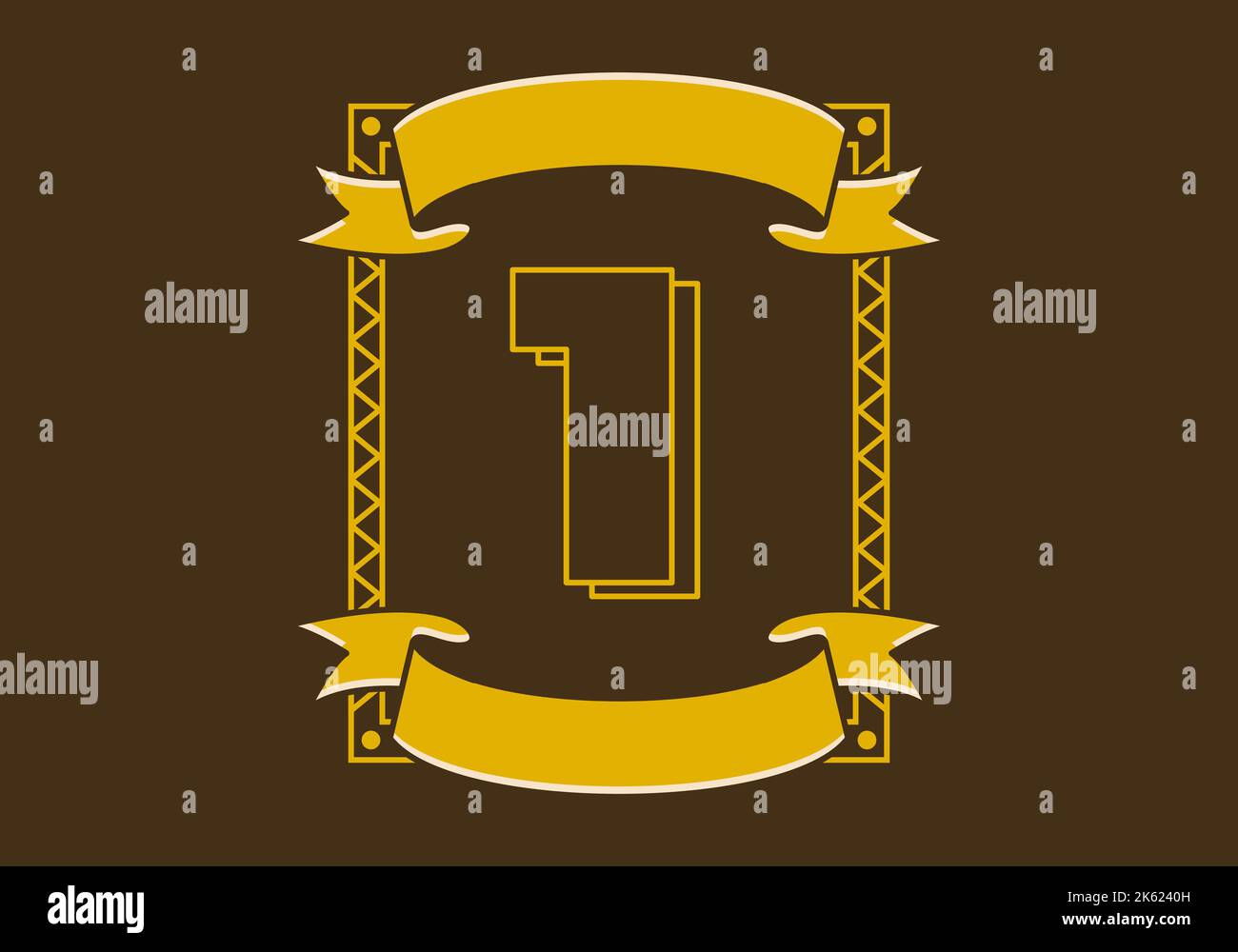 Number 1 in vintage retro frame design Stock Vector Image & Art - Alamy