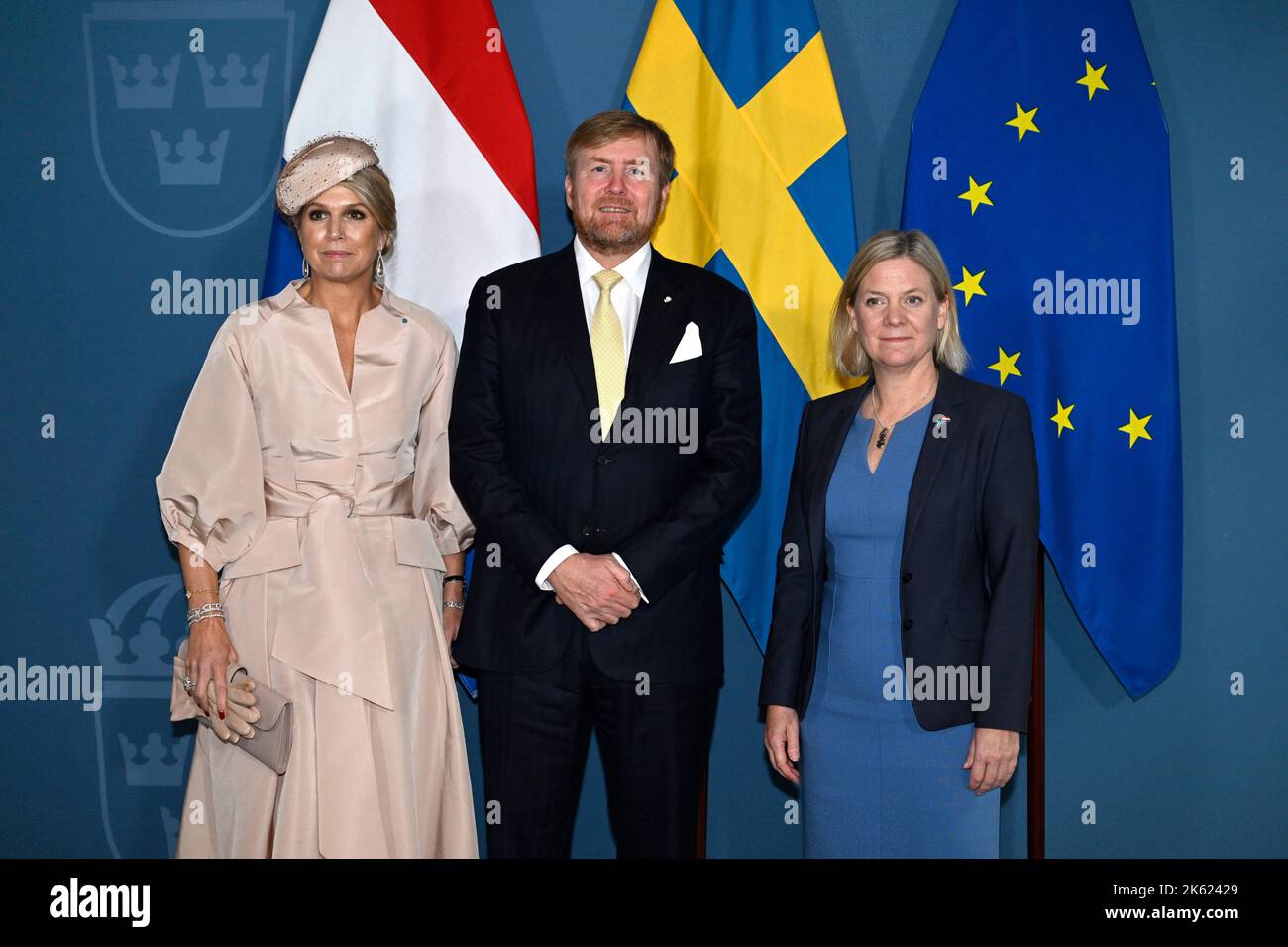 Swedish Prime Minister Magdalena Andersson receives King Willem ...