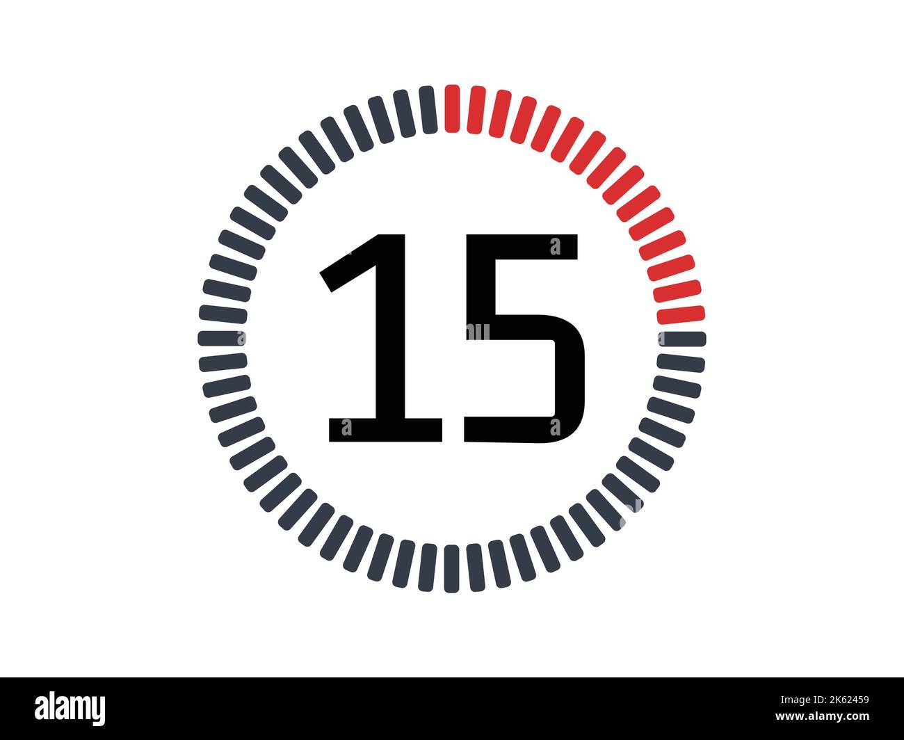Red 15 Seconds Stopwatch Icon And Time Counter Stock Vector Image And Art