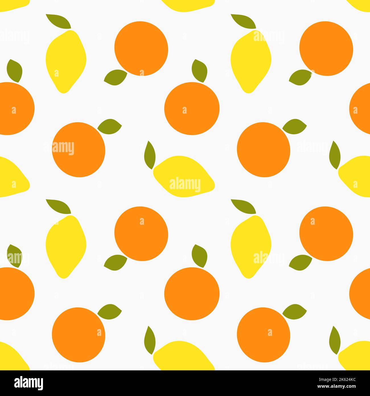 Oranges and lemons fruit seamless pattern. Vector illustration Stock ...
