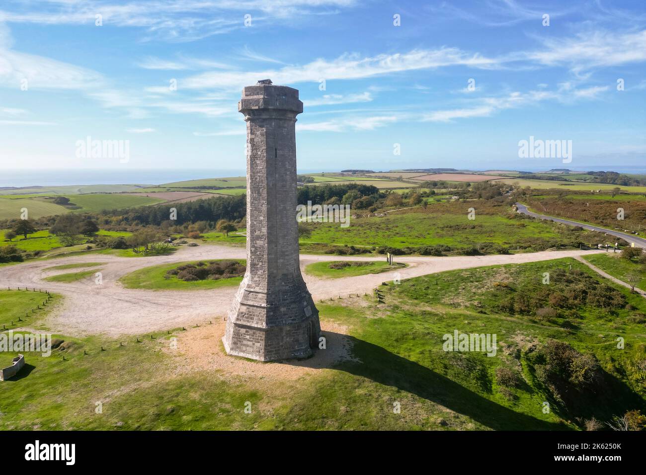 Portesham, Dorset, UK. 11th October 2022. UK Weather. View from the air ...