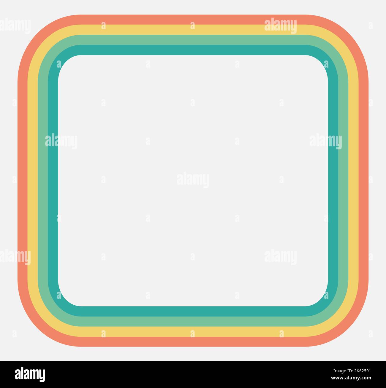 Retro rainbow colors border background. Vector illustration Stock ...