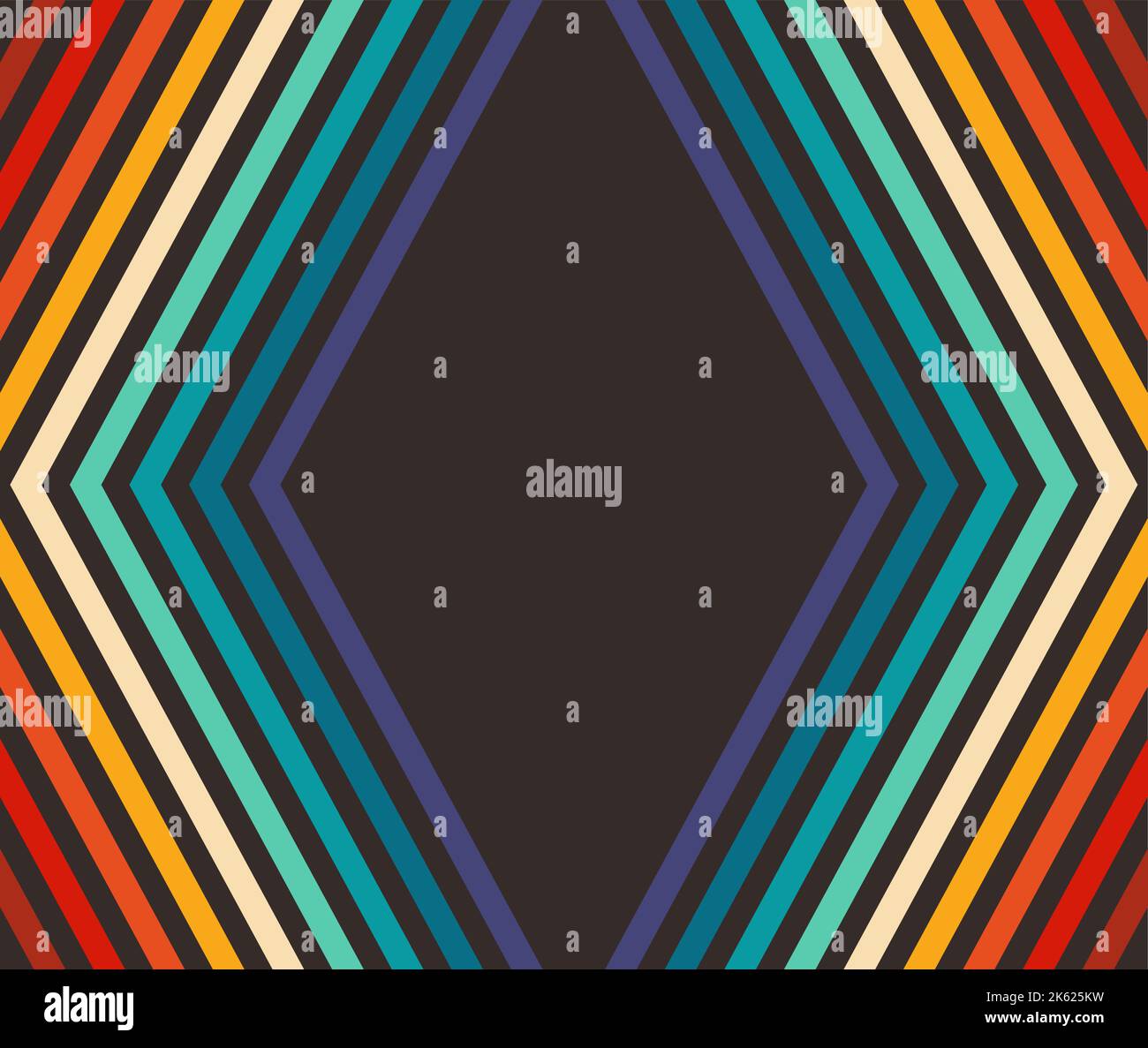 Colorful retro stripes border background. Vector illustration Stock ...