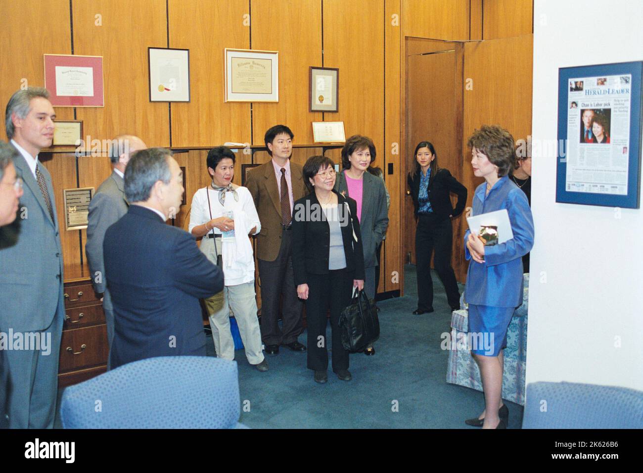 Office of the Secretary - Secretary Elaine Chao with Clayton Fong of ...