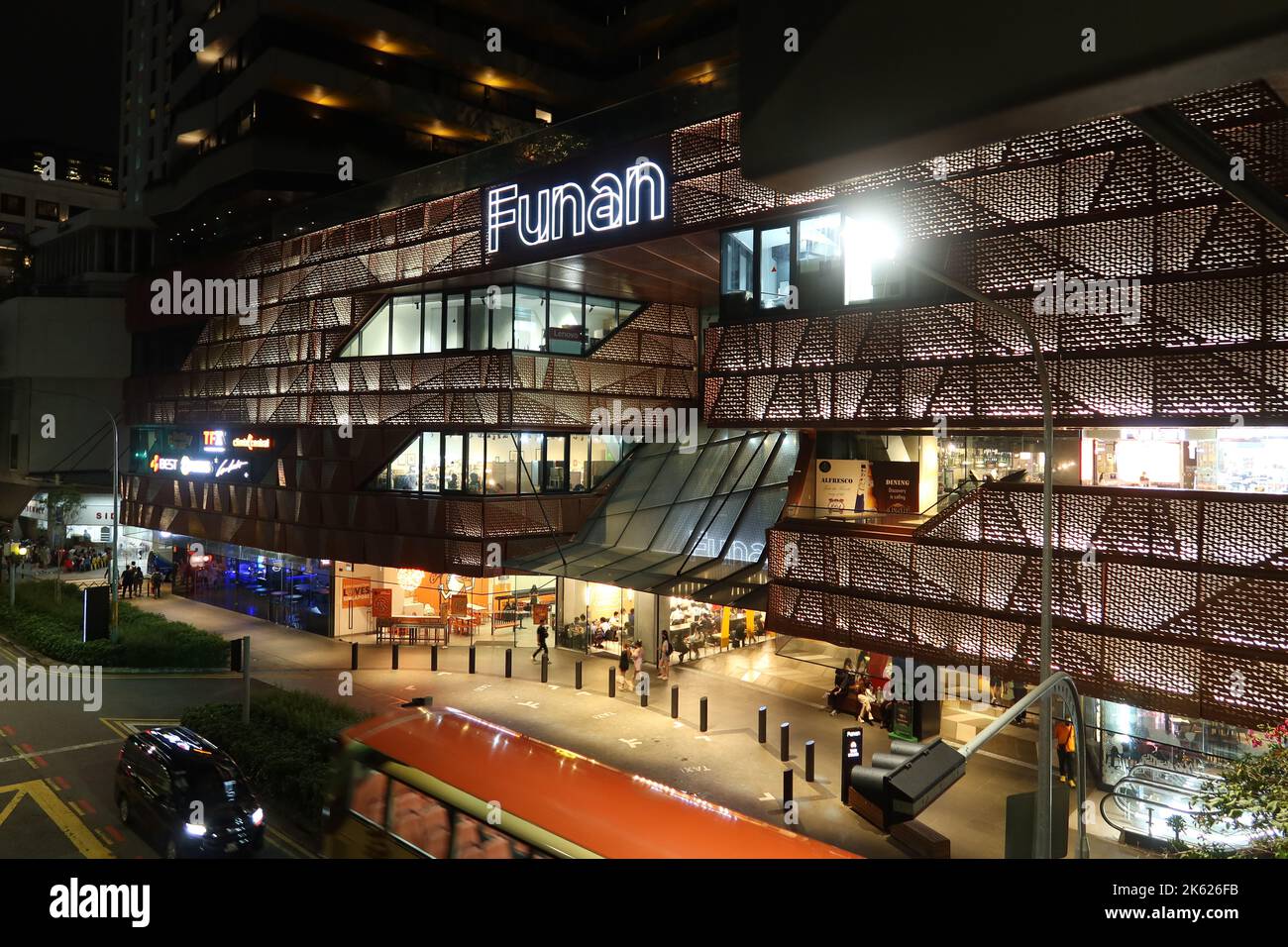 singapore Funan 2 june 2022. the shoppes in Funan retail mall buildings ...