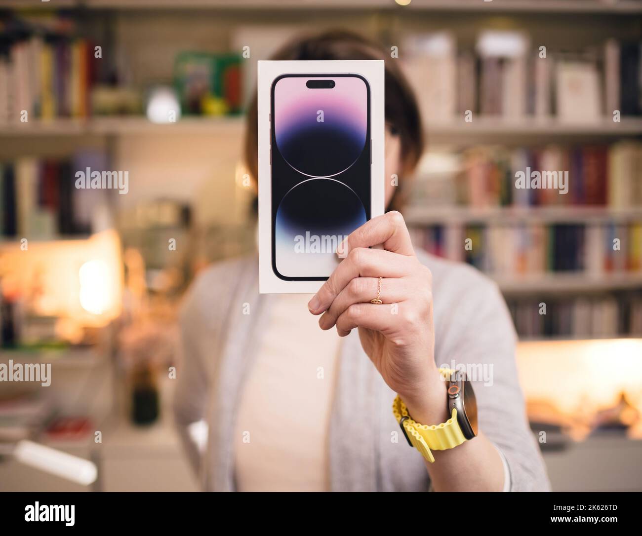 London, United Kingdom - Sept 28, 2022: Directly Front view of woman ...