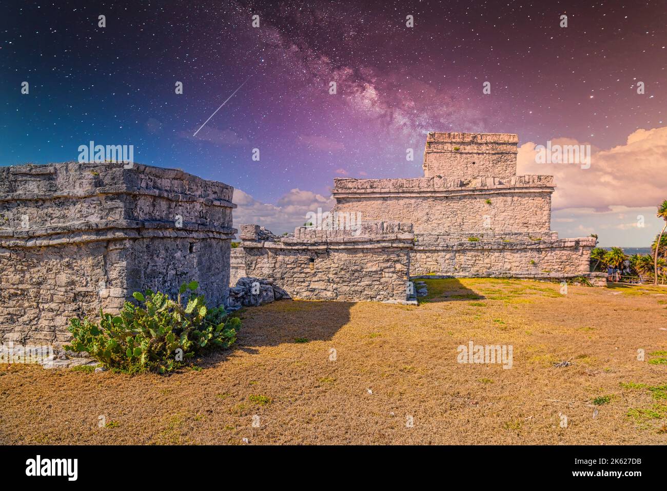 The castle, Mayan Ruins in Tulum, Riviera Maya, Yucatan, Caribbean Sea ...