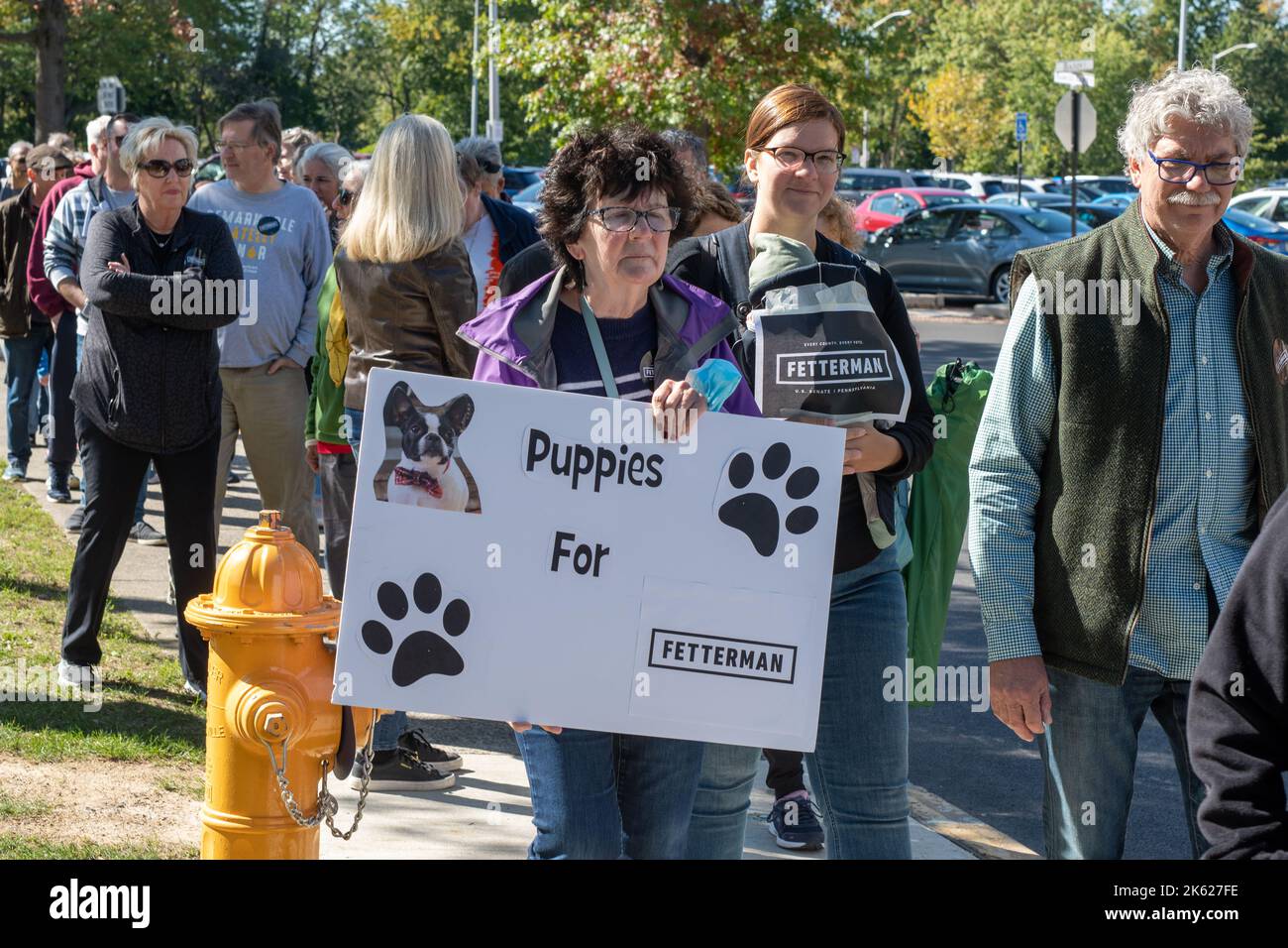 John Fetterman's Pennsylvania rally for the U.S. Senate campaign 2022 ...
