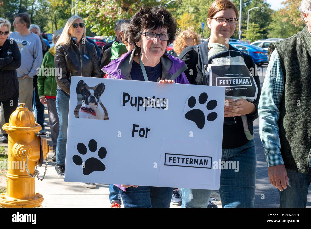 John Fetterman's Pennsylvania rally for the U.S. Senate campaign 2022 ...