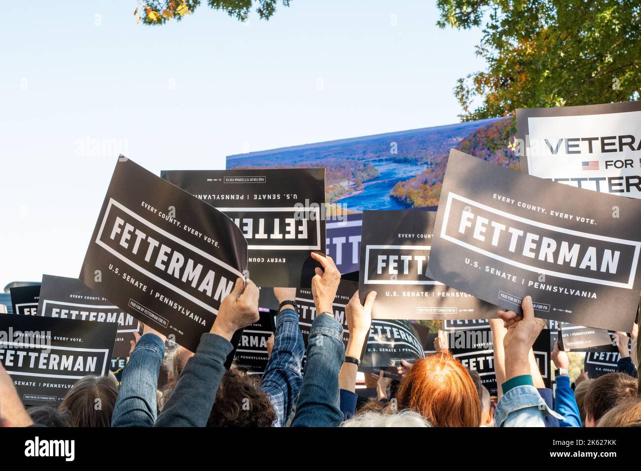 John Fetterman's Pennsylvania rally for the U.S. Senate campaign 2022 ...