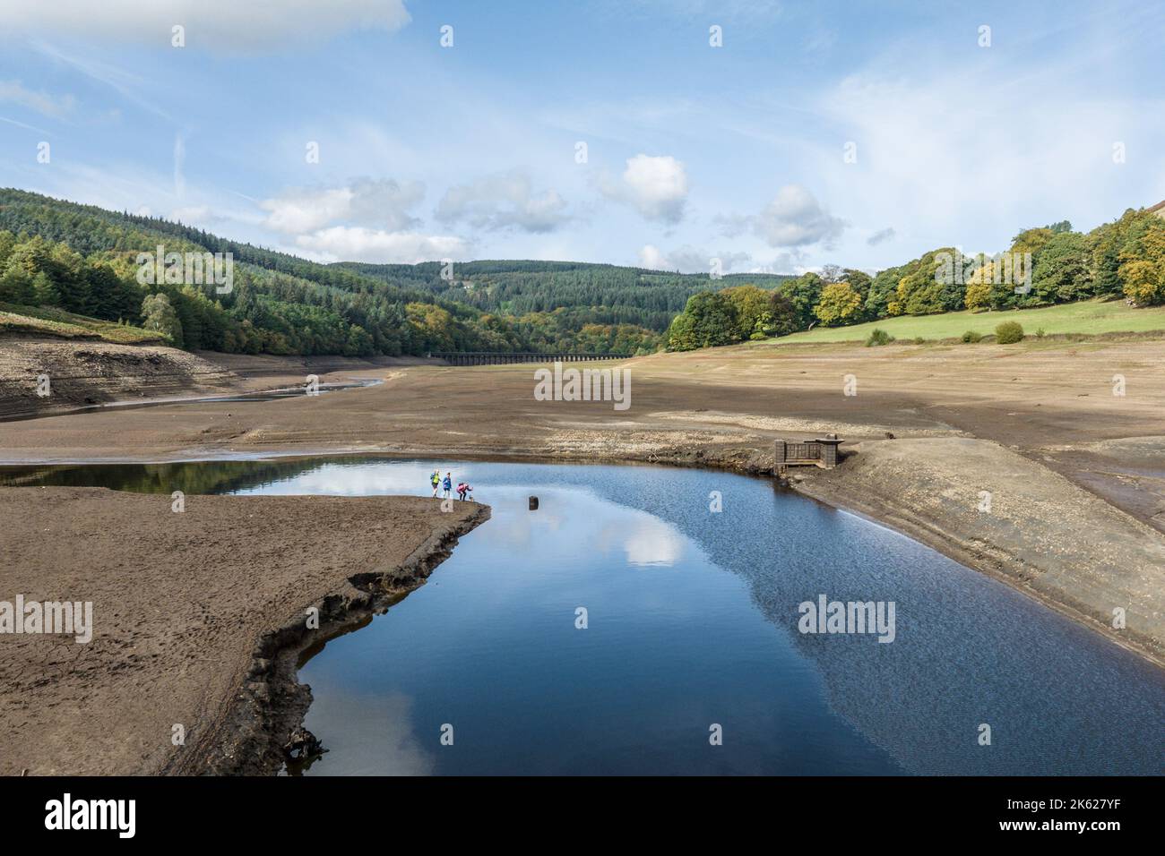 The Drowned Villages under Ladybower Reservoir are exposed after a long ...