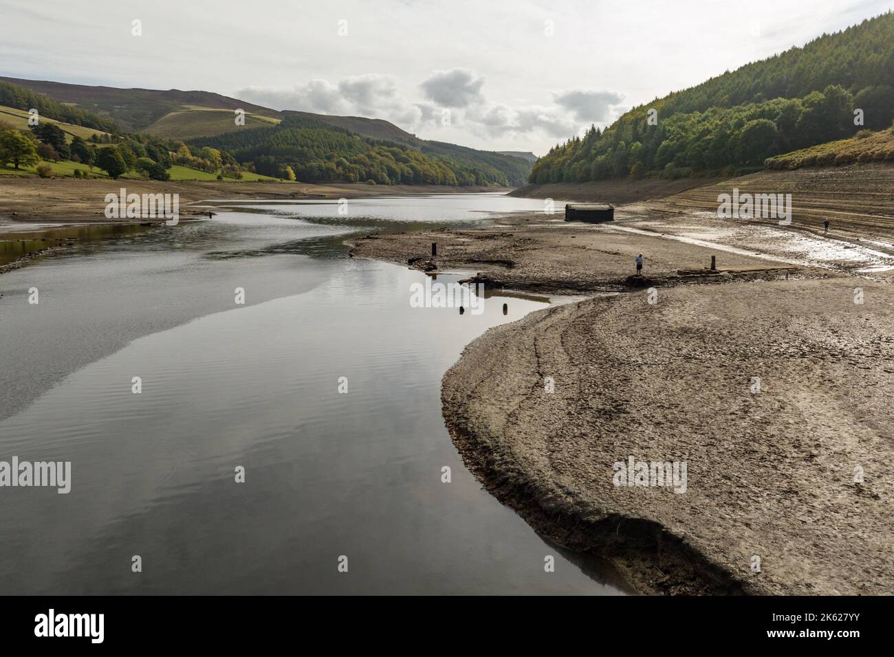The Drowned Villages under Ladybower Reservoir are exposed after a long ...