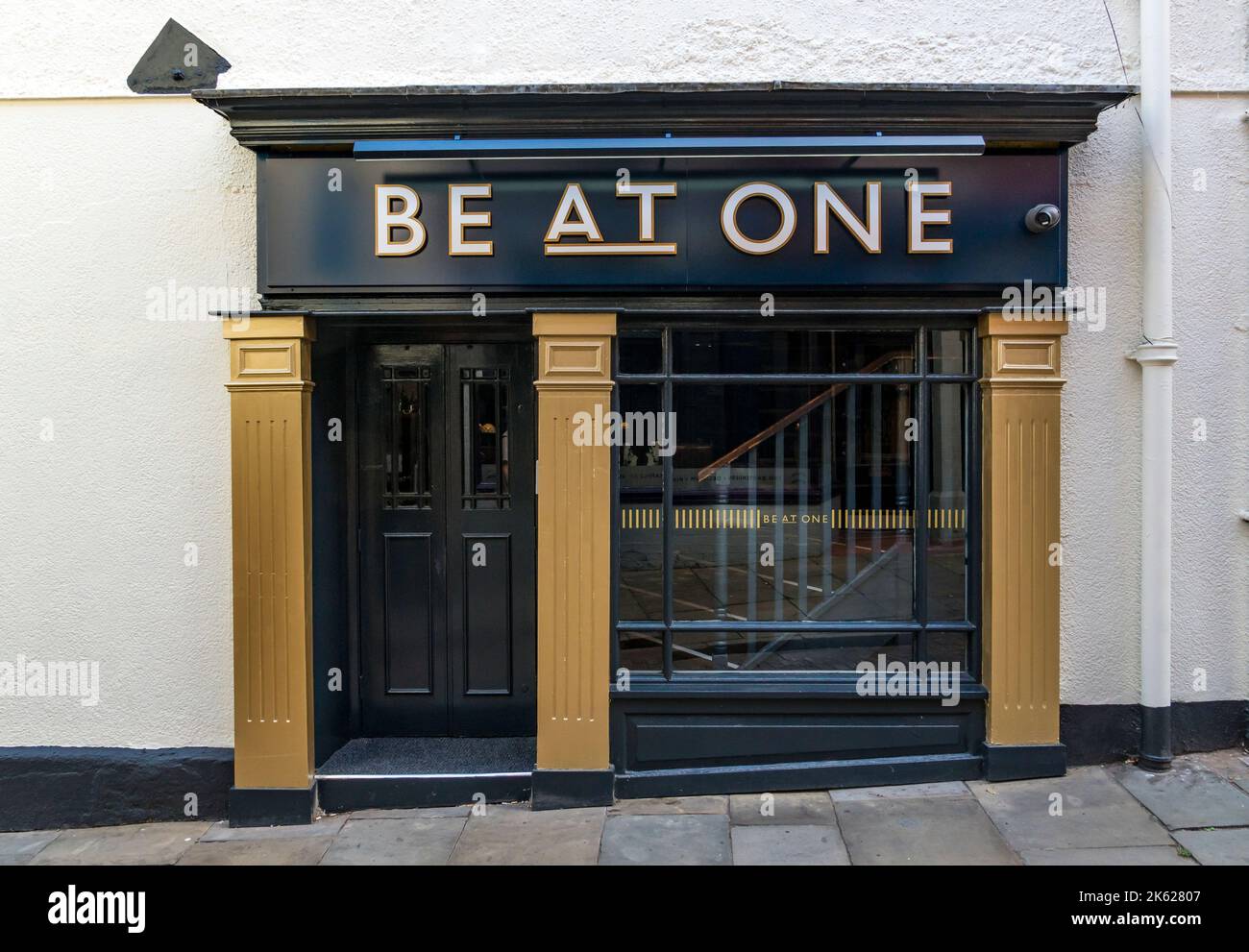 BE AT ONE entrance to new cocktails bar, The Strait, Lincoln city 2022 ...